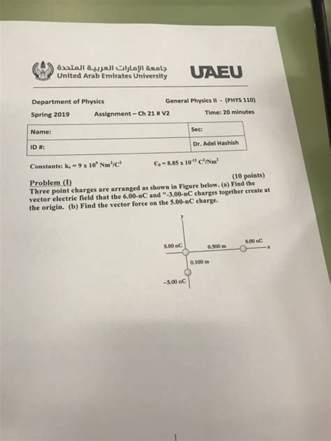Solved United Arab Emirates University Uaeu Department Of