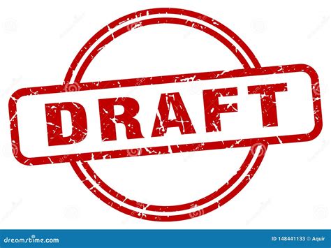 Draft Stamp Stock Vector Illustration Of Badge Vector 148441133