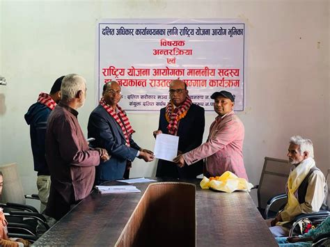 दलित अधिकार र सशक्तिकरण भएपनि कार्यान्वयन भएन ः योजना आयोगका सदस्य डा ः