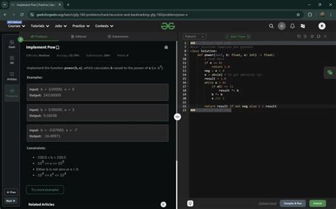 Gfg160 Day76 Geeksforgeeks Binaryexponentiation Maths Fastpower