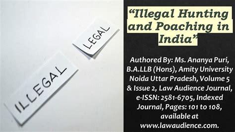 Illegal Hunting And Poaching In India