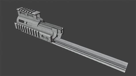3d Model Mi Scar Rail Extension Vr Ar Low Poly Cgtrader