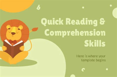 Plantilla PowerPoint Comprensión Lectora Descargar Gratis