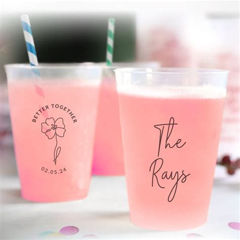 Custom Frosted Cups Wedding Favors Personalized Frosted Cups Wedding