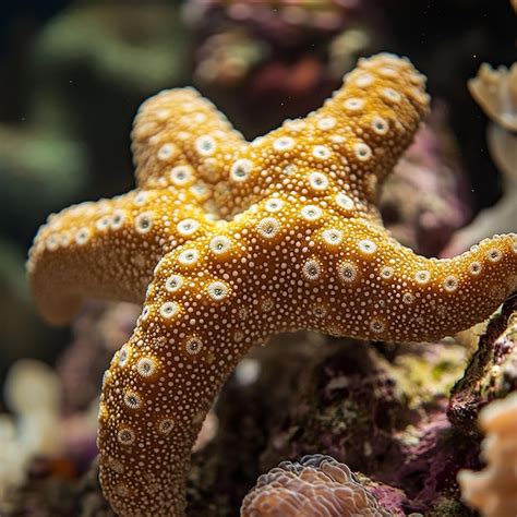A Starfish Is Shown In A Tank With Other Seaweed Premium AI Generated Image
