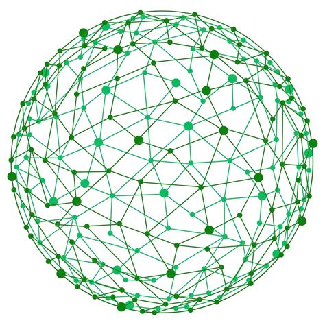 Premium Vector A Close Up Of A Sphere With Many Dots And Lines