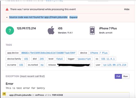 Source Code Was Not Found For App Main Ios Jsbundle In React Native