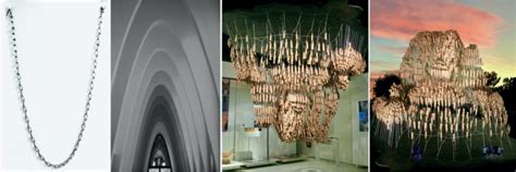 Left Catenary Free Hanging Chain And Parabolic Catenary Arches
