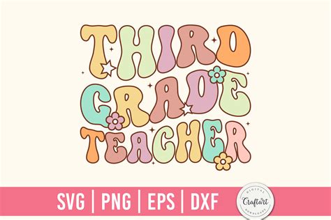 Third Grade Teacher Graphic By Craftartsvg · Creative Fabrica