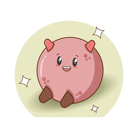 Premium Vector A Cute Pink Slime Cartoon Illustration