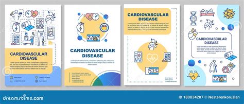 Cardiovascular Diseases Brochure Template Cartoon Vector