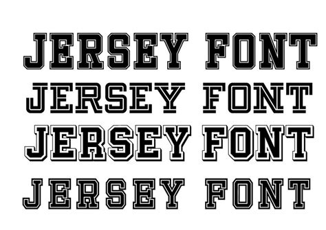 Jersey Font Jersey Alphabet Jersey Numbers 4 Different Fonts Jersey