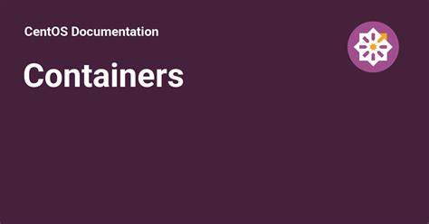 containers centos documentation
