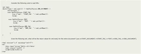 Consider The Following Code To Read XML Int Type Chegg