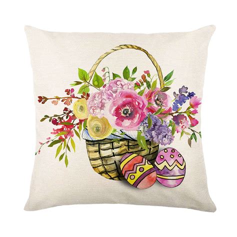 Wielkanocne Lniane Poszewki Na Poduszki 45x45 Cm Id Id Dybcia