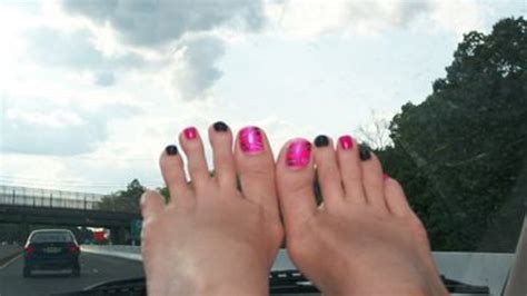 Distracting Windshield Toe Wiggle Mov Sweet Sexy Feet Clips4sale