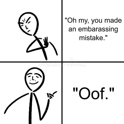 Oof Embarassment Word Meme Stock Vector Illustration Of Reaction