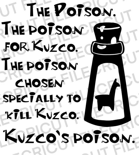 Kuzco Poison Svg Png Files For Circuit Cutting Print Instant Digital