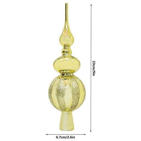 Todaioua Finial Tree Topper Vintage Plastic Finial Christmas Tree