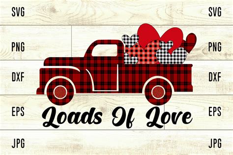 Loads Of Love Valentines Truck Graphic By Clipart · Creative Fabrica