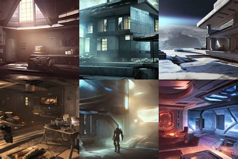 Scifi Scene A House Artstation Concept Art Mass Stable Diffusion