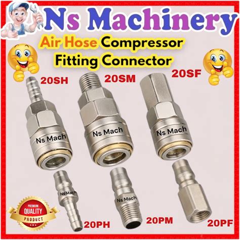 Air Hose Pneumatic Air Compressor Connector Coupler Socket Quick