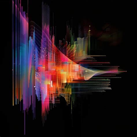 Data Visualization With Vibrant Abstract Colors Stock Illustration Illustration Of Glitch
