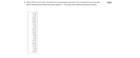 Solved 1 Add A 0 25 Cent Service Fee To Each Value In The Chegg