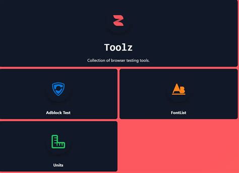 Toolz Easy To Use Interface And Extensive Collection Of Testing Tools For Optimizing
