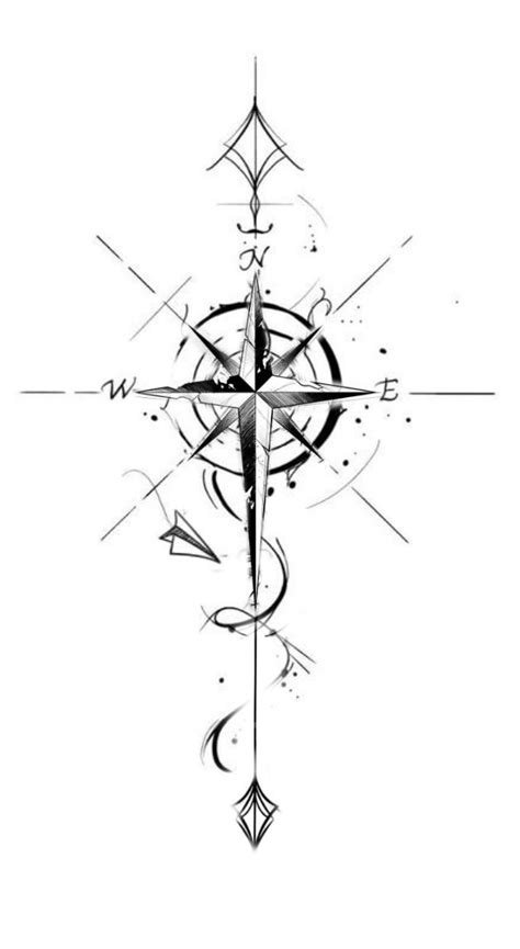 Compass Tattoo Design