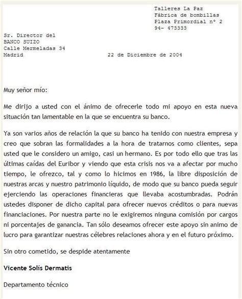 Modelo De Carta Dirigida Al Banco Para Solicitar Un Credito Creditoesum
