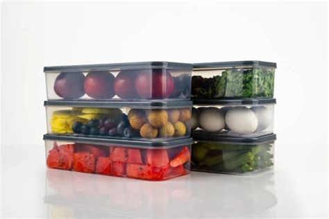 Plastic Rectangular Modular Kitchen Storage Container 6pcs Set Type