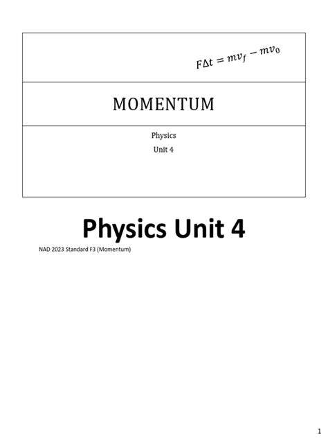 Hsphysics 04 Momentum Pdf Rotation Angular Momentum