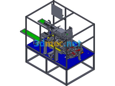 automatic loading and unloading cam slitting machine 3d model solidworks