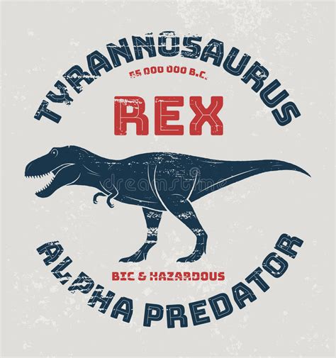 Tyrannosaurus Rex T Shirt Design Print Typography Stock Vector