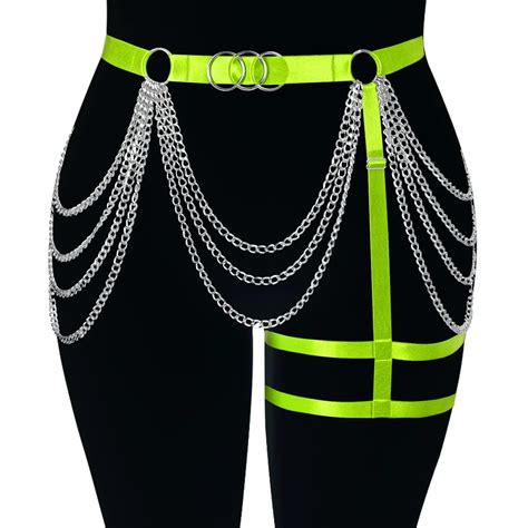 Waist High Punk Garter Harness Accessories Body Straps Busty Women Belt Gothic Costume Style