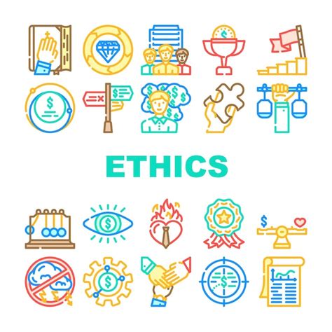 Premium Vector Business Corporate Ethics Company Icons Set Vector