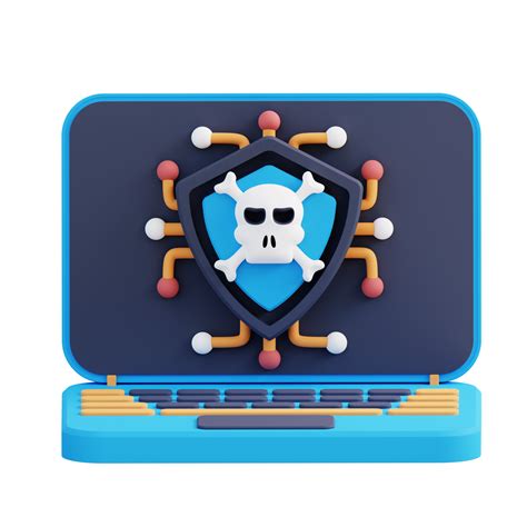 3d Illustration Of Laptop Security From Cybercrime 19875462 Png