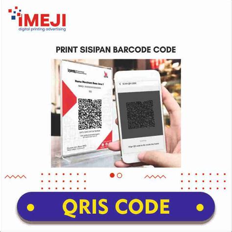 Jual Imeji Printing Print Qris Print Barcode Print Qr Code Print Sisipan Akrilik Uk A6