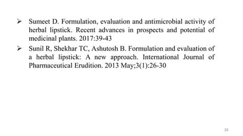 Lipstick Formulation And Evaluation Pptx
