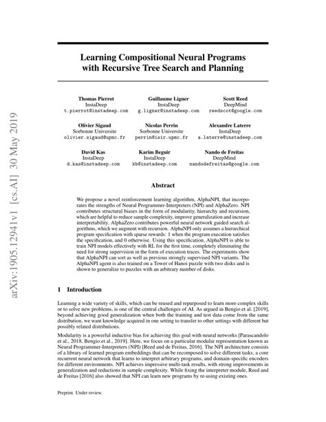 Pdf Learning Compositional Neural Programs With Recursive Tree Search