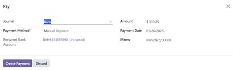 Invoices Odoo V18 Community Edition Book