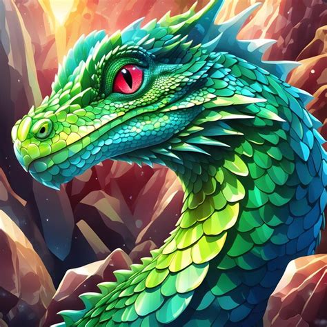 Premium Photo Gorgeous Basilisk Illustration Bright Background