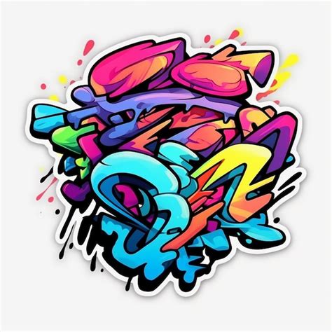 Premium Ai Image Colorful Cartoon Grafitti