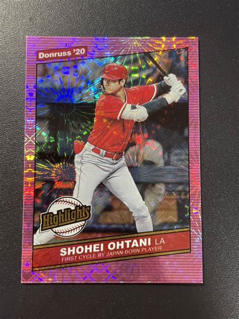 Yahooオークション 大谷翔平 花火 【2020 Panini Donruss Highlight