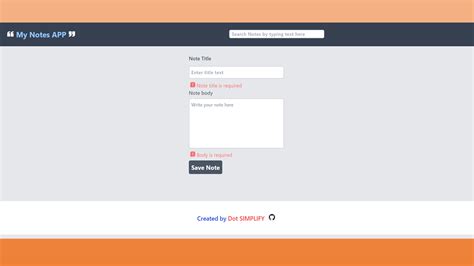 GitHub Dotsimplify Notes App With Javascript