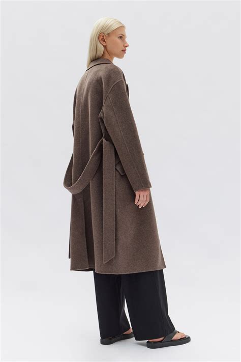 Womens Sadie Wool Coat Cocoa Marle Assembly Label