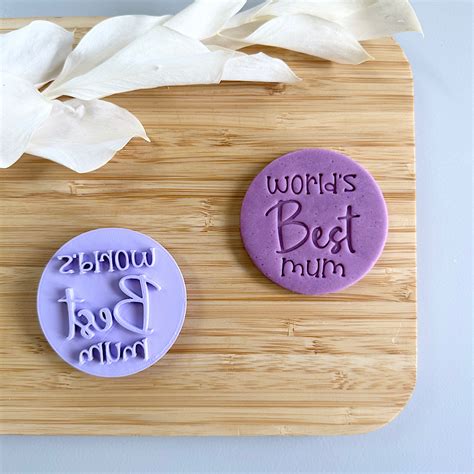 Worlds Best Mum Cookie Cutter And Embosser Set Bake My Design