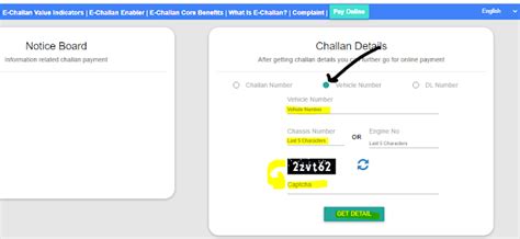 E Challan Check Or Pay By Vehicle Number ~ Vehicle Owner Details