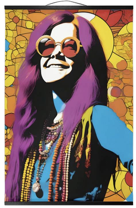 Retro Janis Joplin Rock And Roll Pop Art Singer Artist Poster